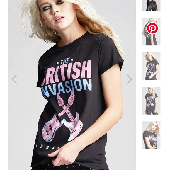 Recycled Karma | Tops | Recycled Karma British Invasion Band Tee Black ...
